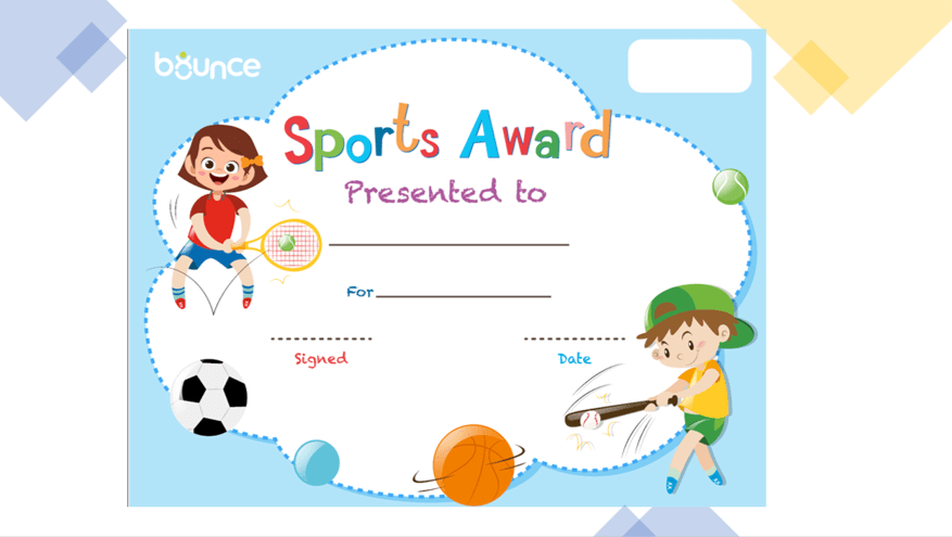 Sports Day Certificate Template - Bounce: The All-in-One Childcare ...
